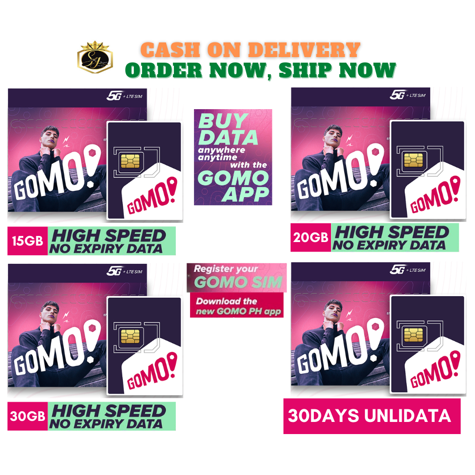 GOMO SIM 30DAYS UNLIDATA OR NO EXPIRY 7GB/15GB/20GB/30GB DATA | Shopee ...