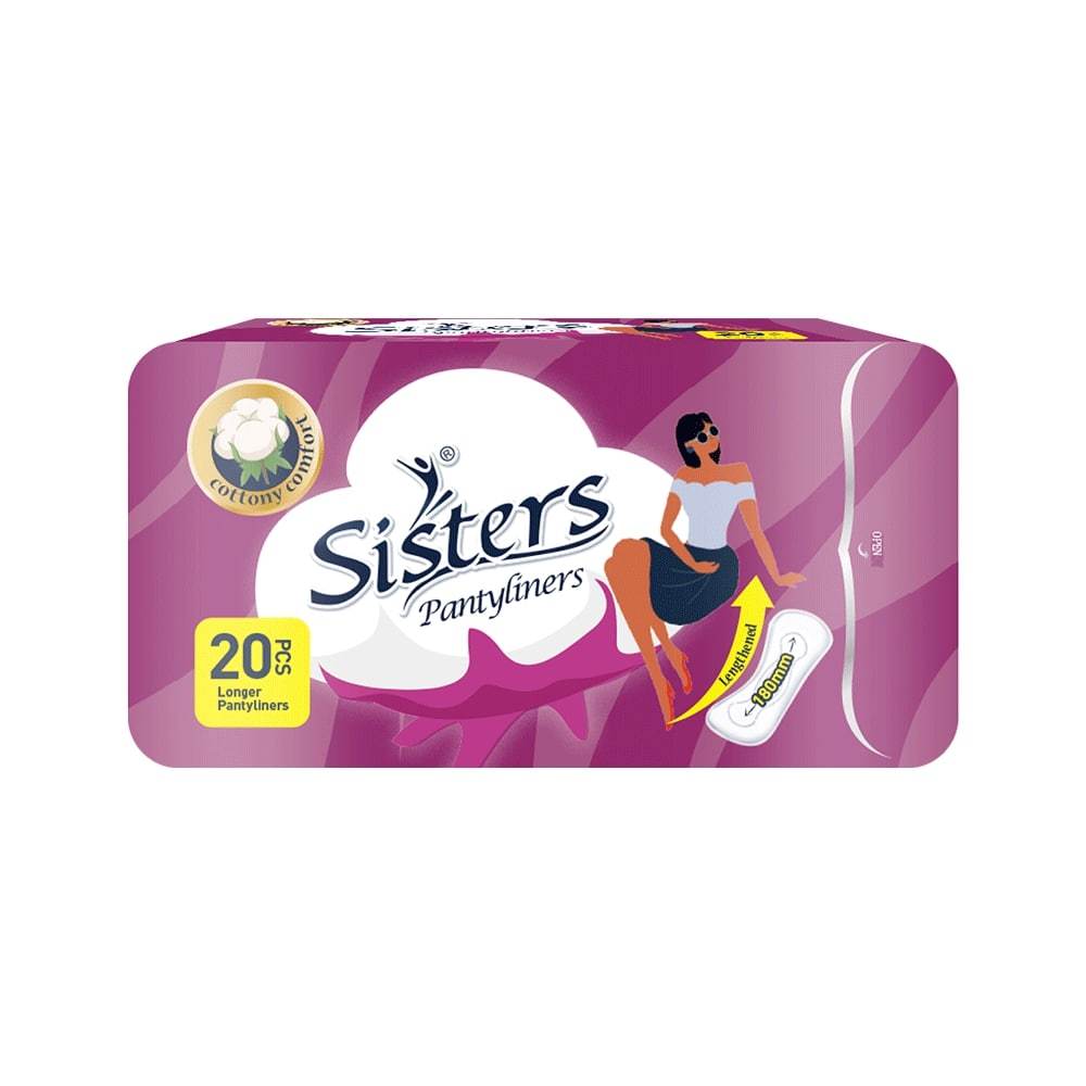 Sisters Longer Pantyliner Individually Wrapped 20s | Shopee Philippines