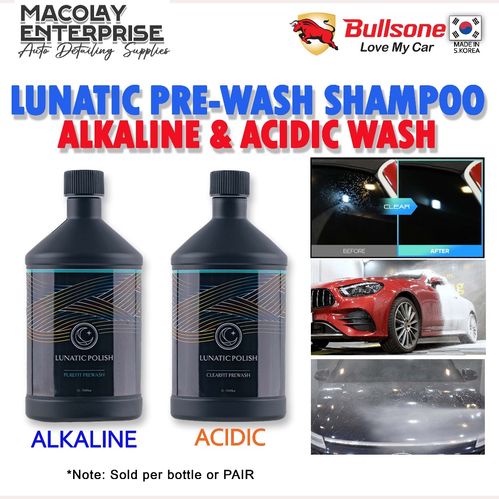 Bullsone Korea Lunatic Pre-Wash Car Shampoo Alkaline or Acid Shampoo ...