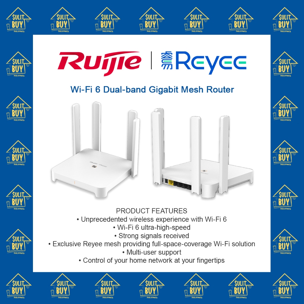 Ruijie | Reyee Wi-Fi 6 Dual Band Gigabit Mesh Router | Shopee Philippines