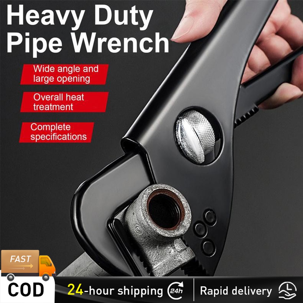 JYP 7/8 inches Water Pipe Wrench Heavy Duty Adjustable Wrench Large ...