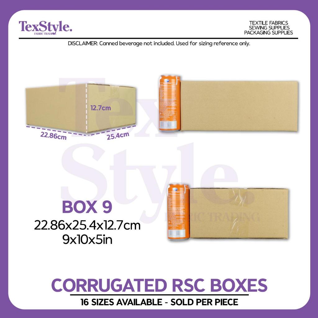 Textstyle (16 Sizes Available) Corrugated Box RSC Box Shipping Box Packaging Box - Sold per ...