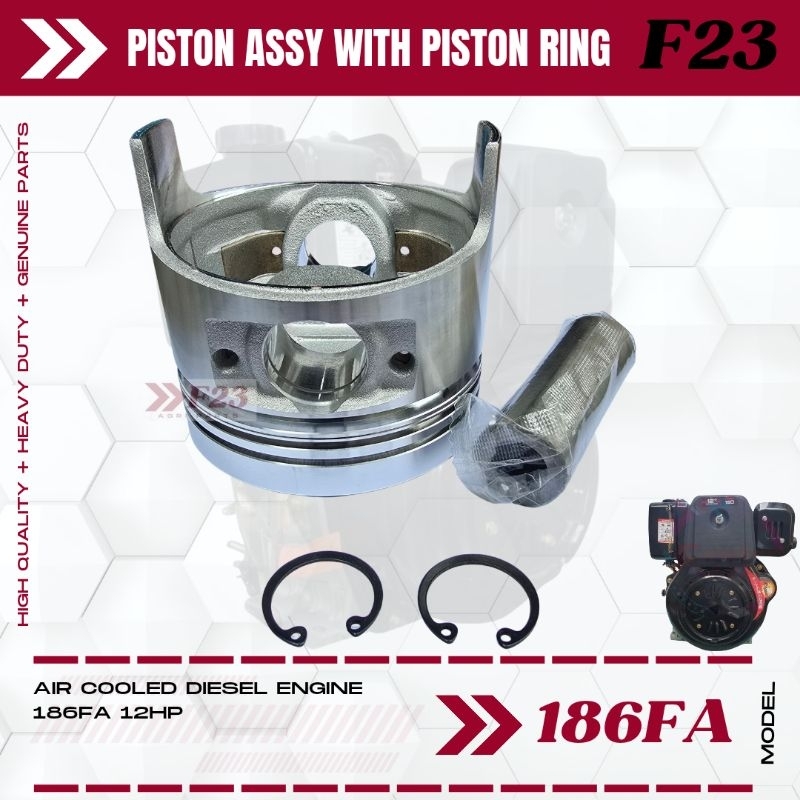 Piston Assy 186FA 12HP with Piston Ring Air Cooled Diesel Engine ...