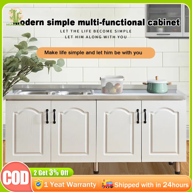 [On Hand]Rental House Kitchen Cabinets With Stainless Steel Countertops ...