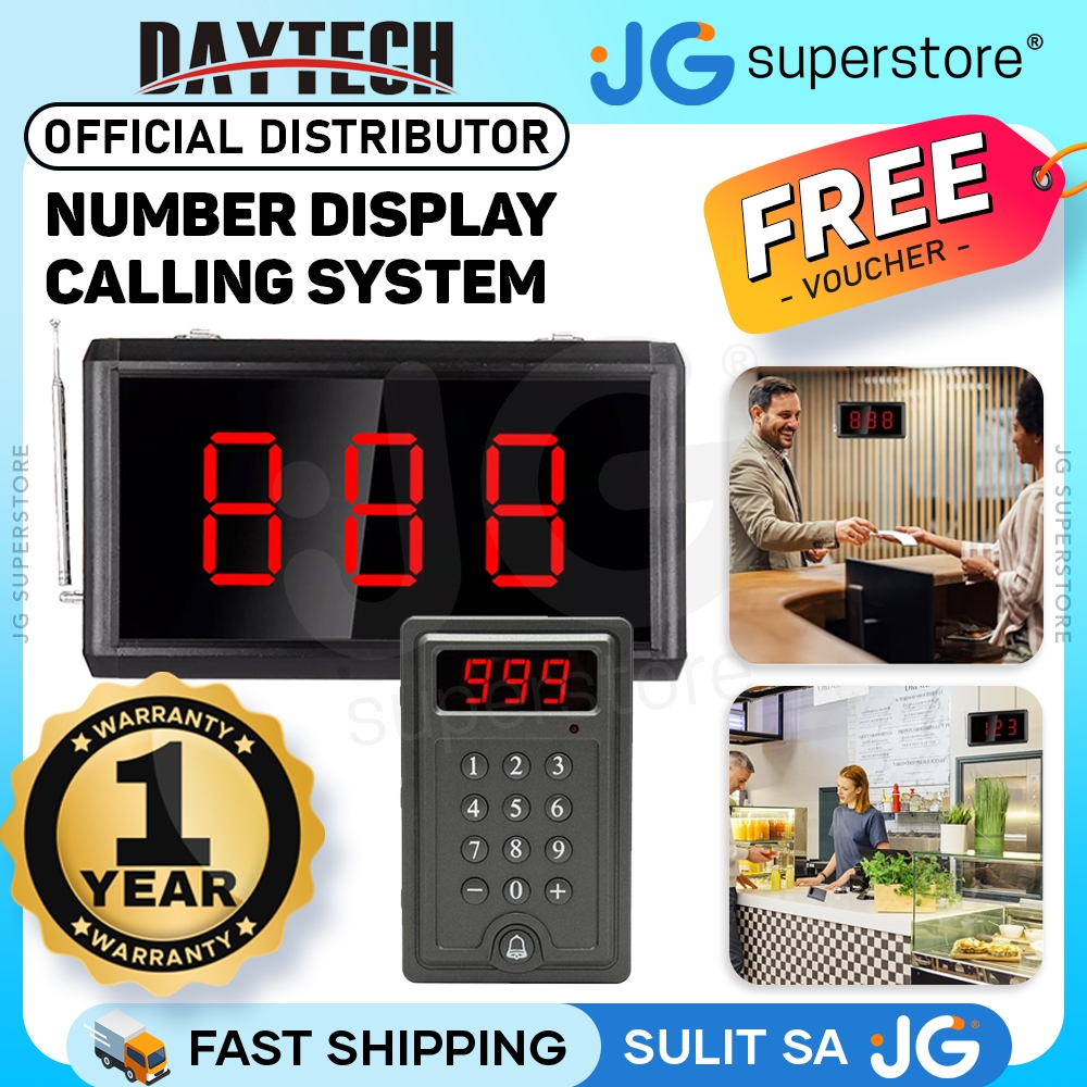 [CLEARANCE] DAYTECH Wireless Number Display Restaurant Pager System, Restaurant, Cafe, Clinic ...