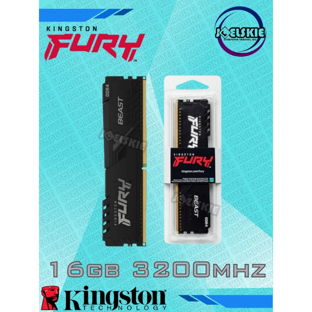 Kingston HYPER FURY Beast DDR4 RAM 16GB 3200MHz Desktop Memory | Shopee ...