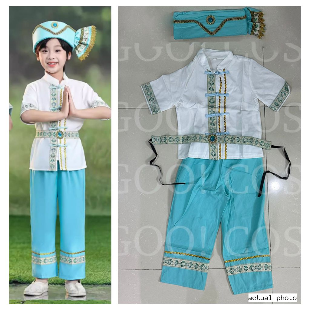 United Nations Laos Thailand Cambodia Costume for Boys Kids Asia Traditional Attire UN Children ...