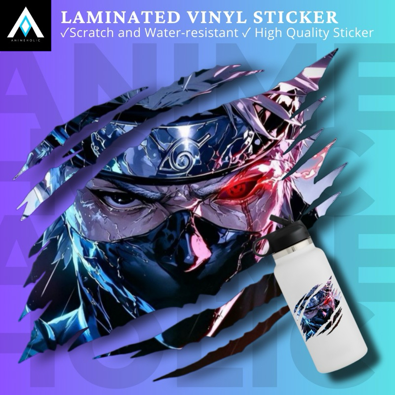 SCRATCH KAKASHI HATAKE NARUTO SHIPPUDEN ANIME STICKERS ~LAMINATED VINYL ...