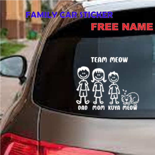 Family Car Sticker | Car Decals | Stick Figure Sticker | Waterproof ...