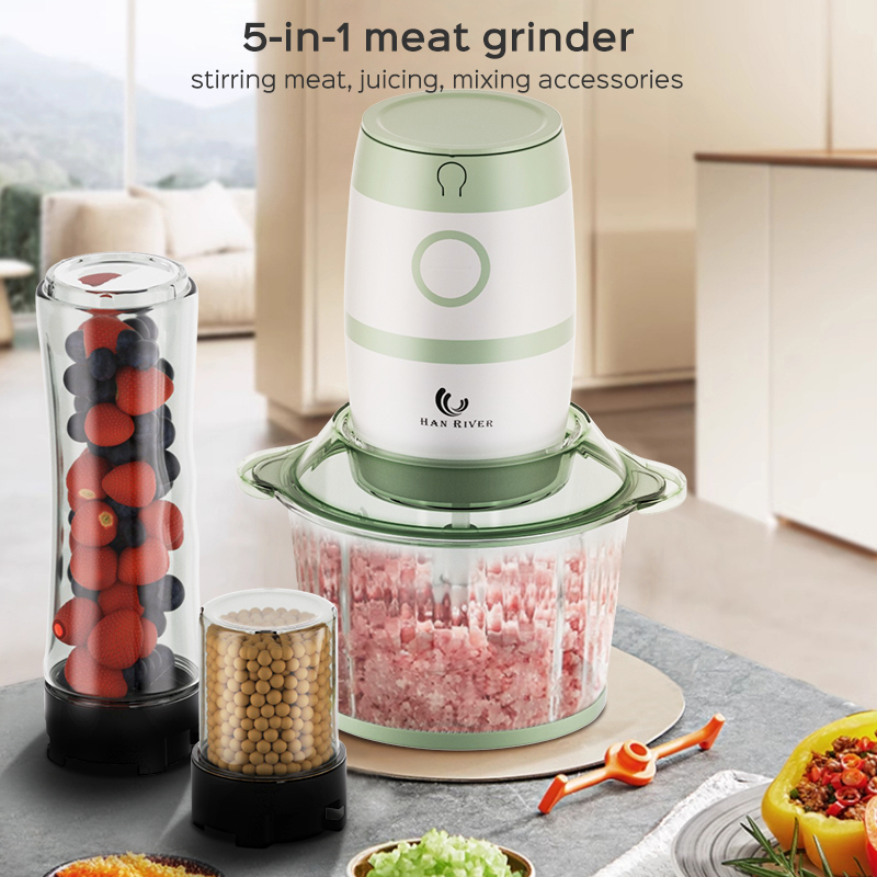 HAN RIVER 3 in 1 Food Processor 2L & Juicer 0.6L & Cereals 0.2L ...