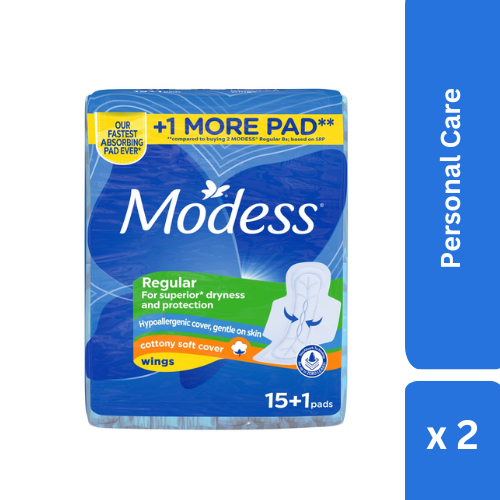 Modess Cottony Soft Maxi with Wings Sanitary Napkins 16s, Bundle of 2 ...