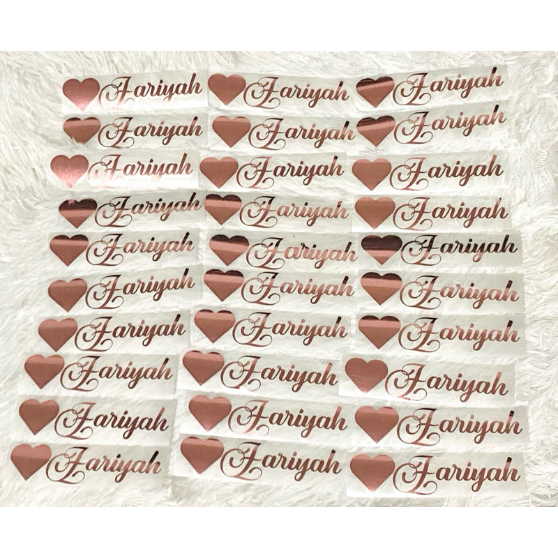 WATERPROOF Customized Vinyl Name Sticker/Decals Souvenir for mugs ...
