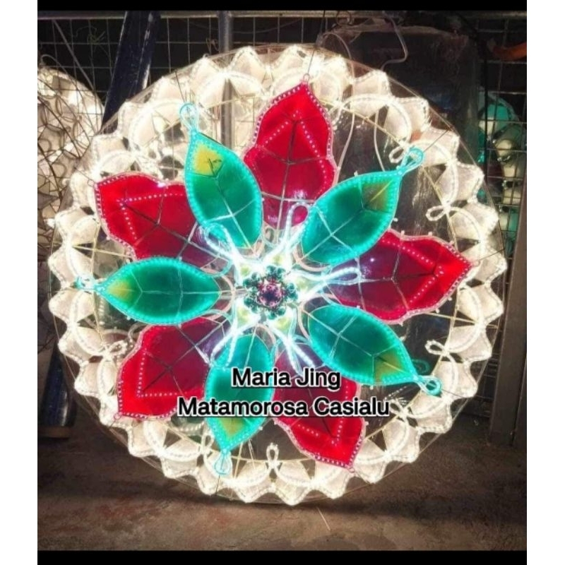 PAROL CHRISTMAS LED LIGHTS Beautiful CAPIZ poinsettia available our ...