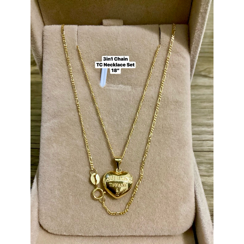 Pawnable 18k Saudi Gold 3in1 TC Necklace | Shopee Philippines
