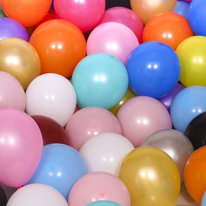 100PCS Pearlized balloon 10-inch Balloon Multi-color Balloon Black ...