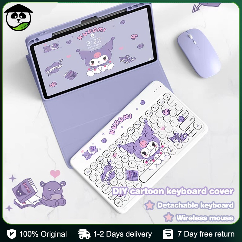 Sanrio 10 Inch Keyboard Kuromi Melody Bluetooth Wireless Mouse Set For ...