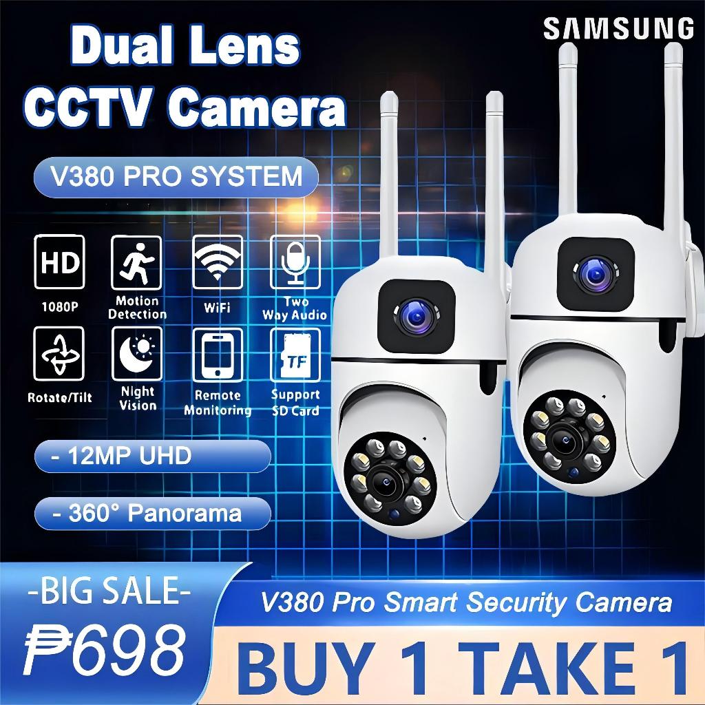 BUY 1 TAKE 1 V380 Pro CCTV Camera Dual Len 1080P HD Remote Monitoring ...