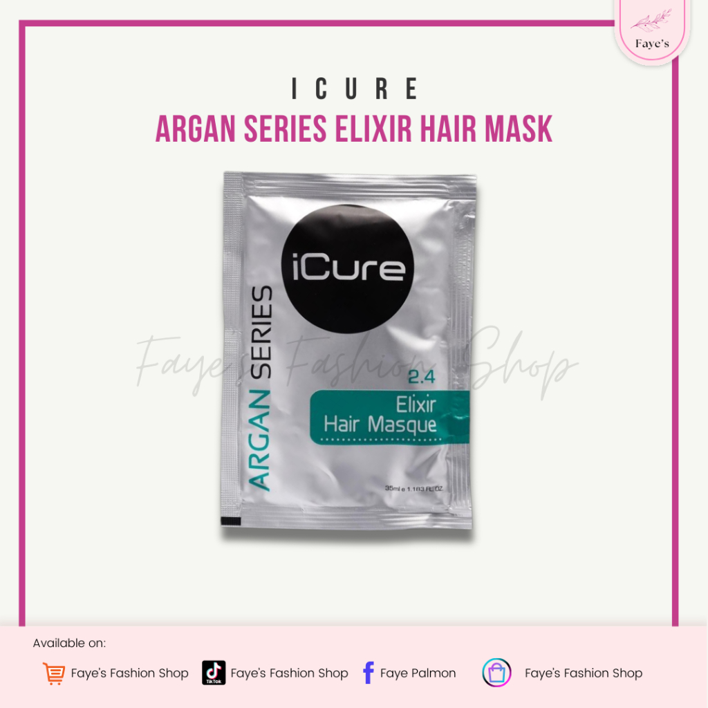 iCure Argan Elixir Hair Mask Sachet 35ML | Shopee Philippines