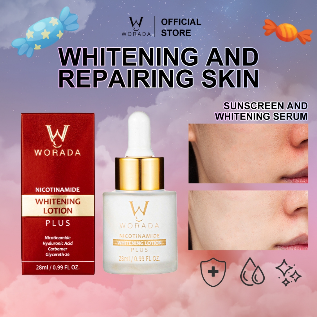 WORADA NICOTINAMIDE Whitening Serum lotion Face Moidturize Whitening ...
