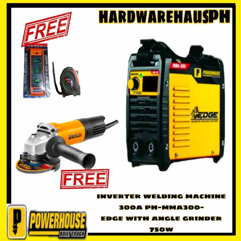 Powerhouse EDGE Inverter Welding Machine 300A with Ingco Grinder 750w ...