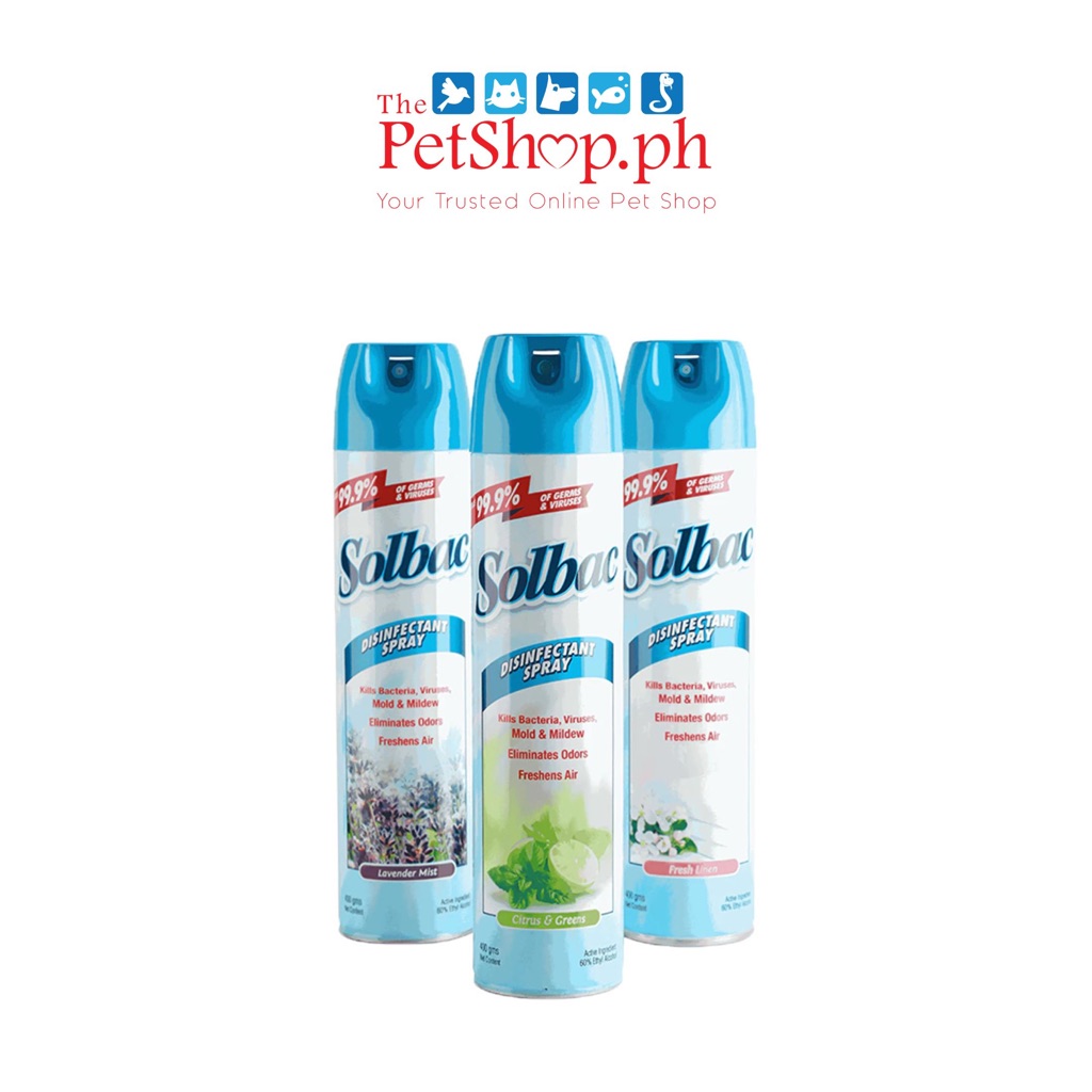 Solbac Disinfectant Spray 400 / 500ml | Shopee Philippines