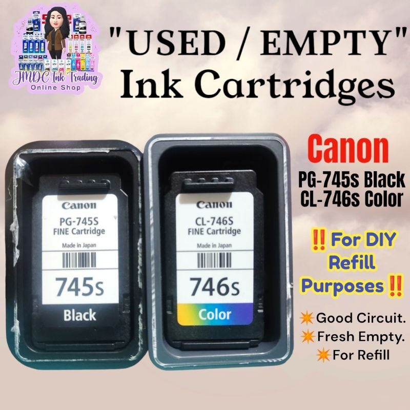 Canon pg- 745s & cl- 746s Used Empty ink cartridges (For DIY REFILL ...