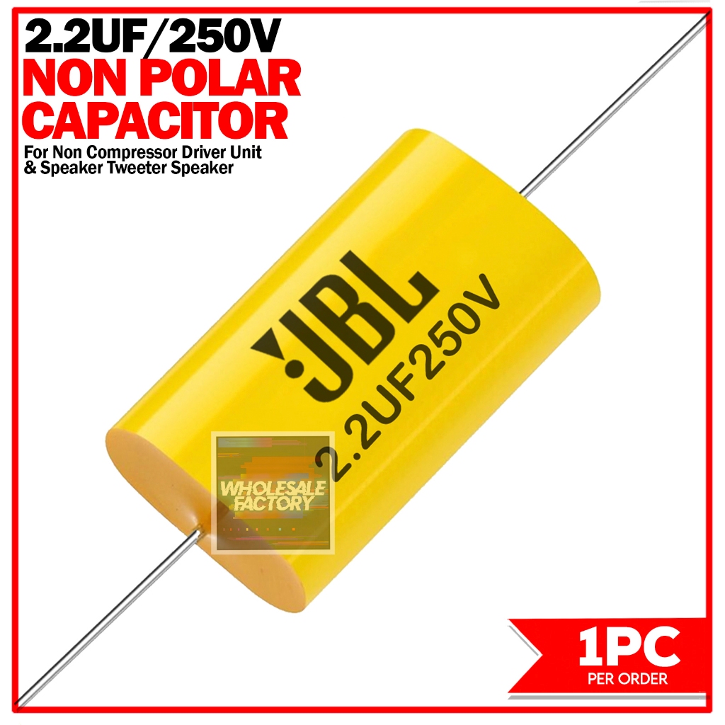 2.2UF/250V JBL Tweeter Capacitor Audiophiler Non Polar Capacitor for Tweeter/Driver Units ...