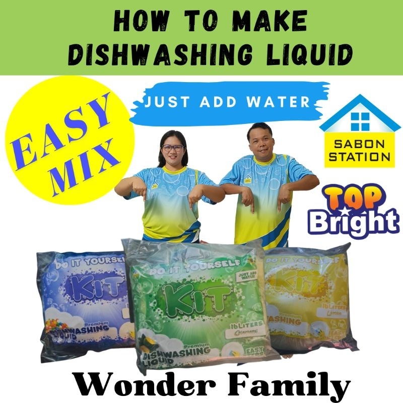 TOP BRIGHT Dishwashing Liquid KIT NEW EASY STEP D.I.Y | Shopee Philippines
