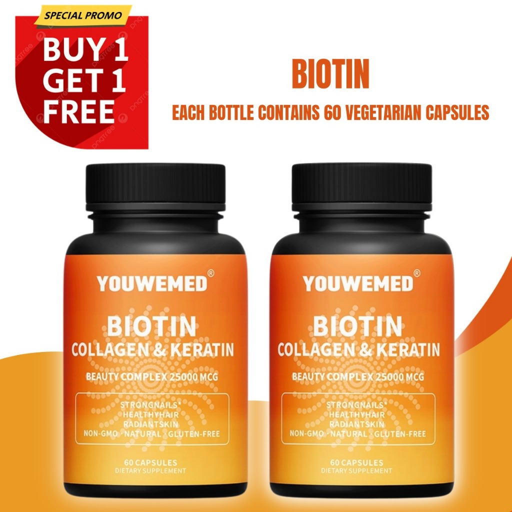 Biotin Capsules, Helps healthy hair growth, Rejuvenate skin, strengthen ...