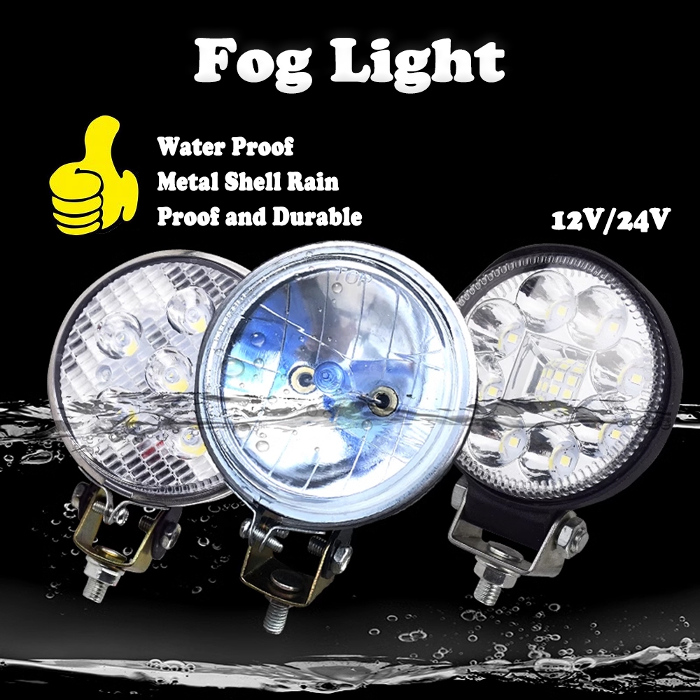 2Pcs Car 4x4 Off Road Driving Fog Lights Spotlights Round Fog Light 12V ...