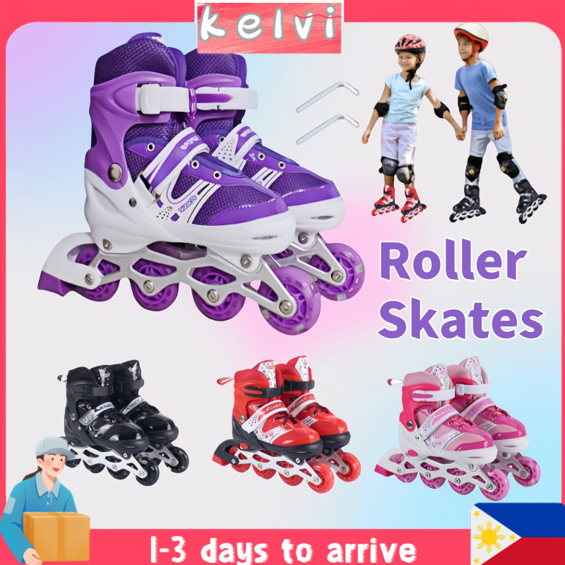 Roller Skates Adjustable Inline Skate Roller Adjustable Double Row 4 ...