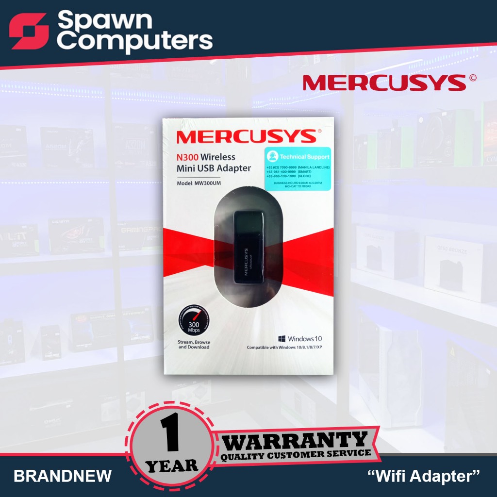 Wifi Adapter for PC | Laptop | Mercusys N300 Mini Wi-fi USB Adapter ...