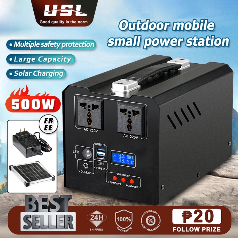 500W Portable Power Station 288000mAh Large Capacity Power Station ...