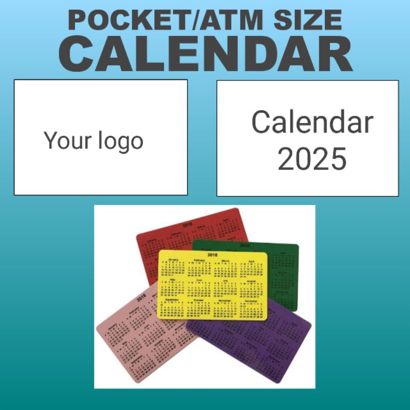2025 Pocket Size Calendar ATM Size Calendar (10pcs) | Shopee Philippines