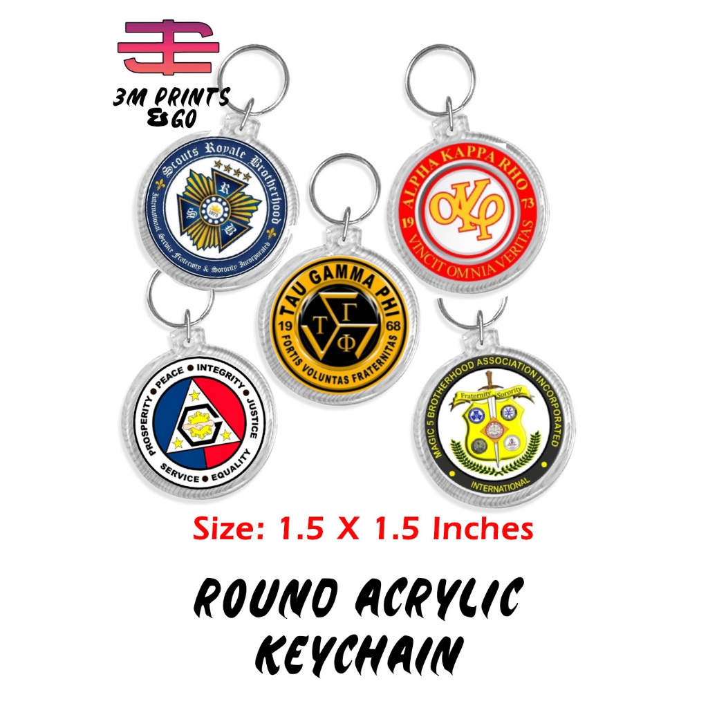 Fraternity Brotherhood Club Round Acrylic Keychain | Shopee Philippines