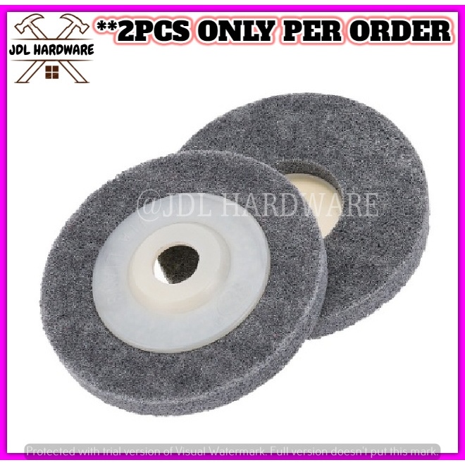 2808 2PCS Gray Fiber Polishing Sanding Disc Metal Buffing Wheel Pad ...