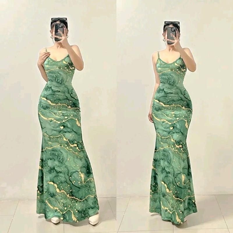 ZAMIRAH MERMAID DRESS FREE SIZE UP TO LARGE ( KNITTED FABRIC JO ...