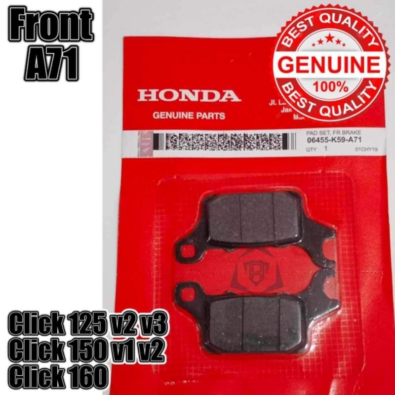 Brake pad For Click 125 v2 v3/ Click 150 v1 v2/ Click 160 Genuine parts ...