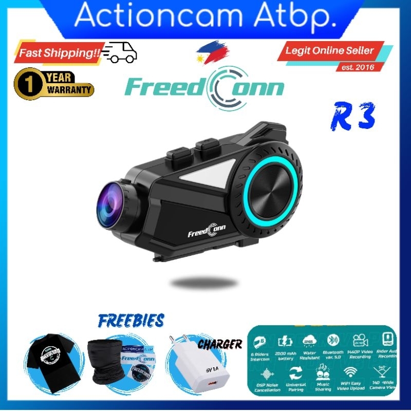 FreedConn R3 Motorcycle Helmet Bluetooth Intercom | Shopee Philippines