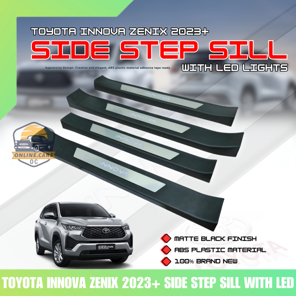 OC TOYOTA INNOVA ZENIX 2023+ SIDE STEP SILL WITH LED (11559) | Shopee ...