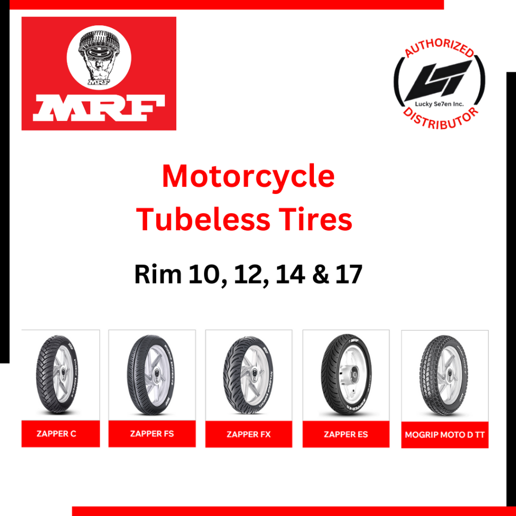 MRF Motorcycle Tubeless Tires Rim 10, 12, 14 & 17 | Shopee Philippines