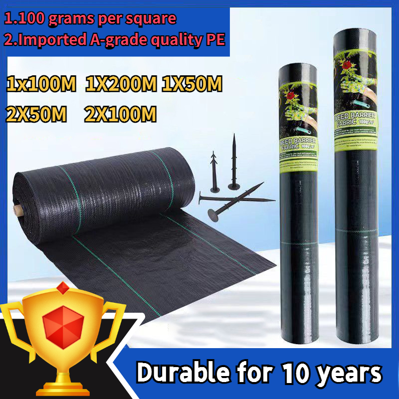 【thickest +OKM brand】50/100/200M Weed Control Barrier Fabric Weeding Cloth /weedmat“made in ...