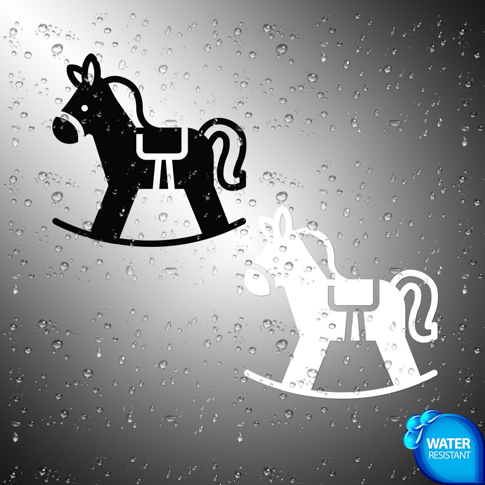 Stickers | 2x Rocking Horse | Decals | Icon | Symbol | Weather Proof ...