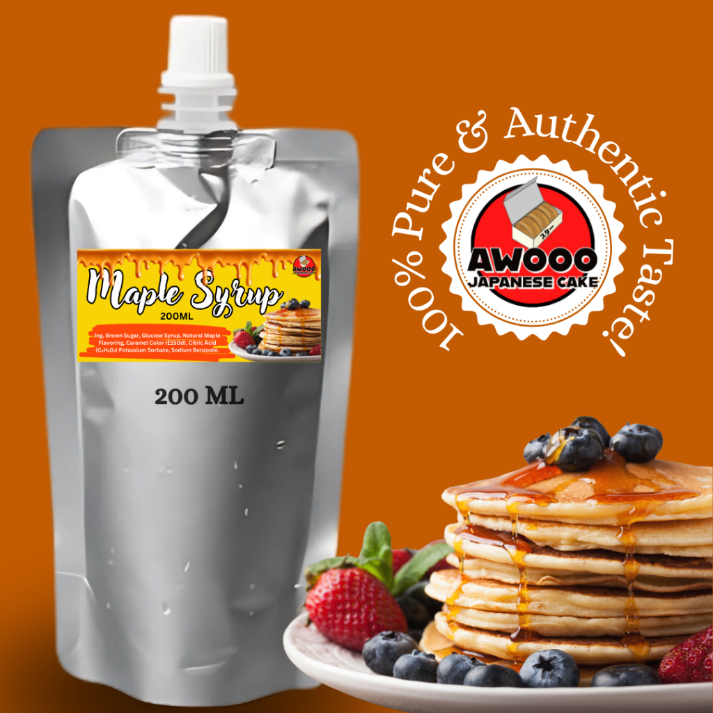 AJC maple syrup 200ml/ pancake syrup / for pancake mix or waffle mix / Pure maple syrup ...