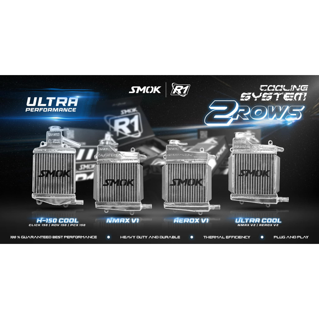 R1 SMOK RADIATOR 2 ROWS FOR NMAX AEROX CLICK ADV PCX * BRD QUALITY ...