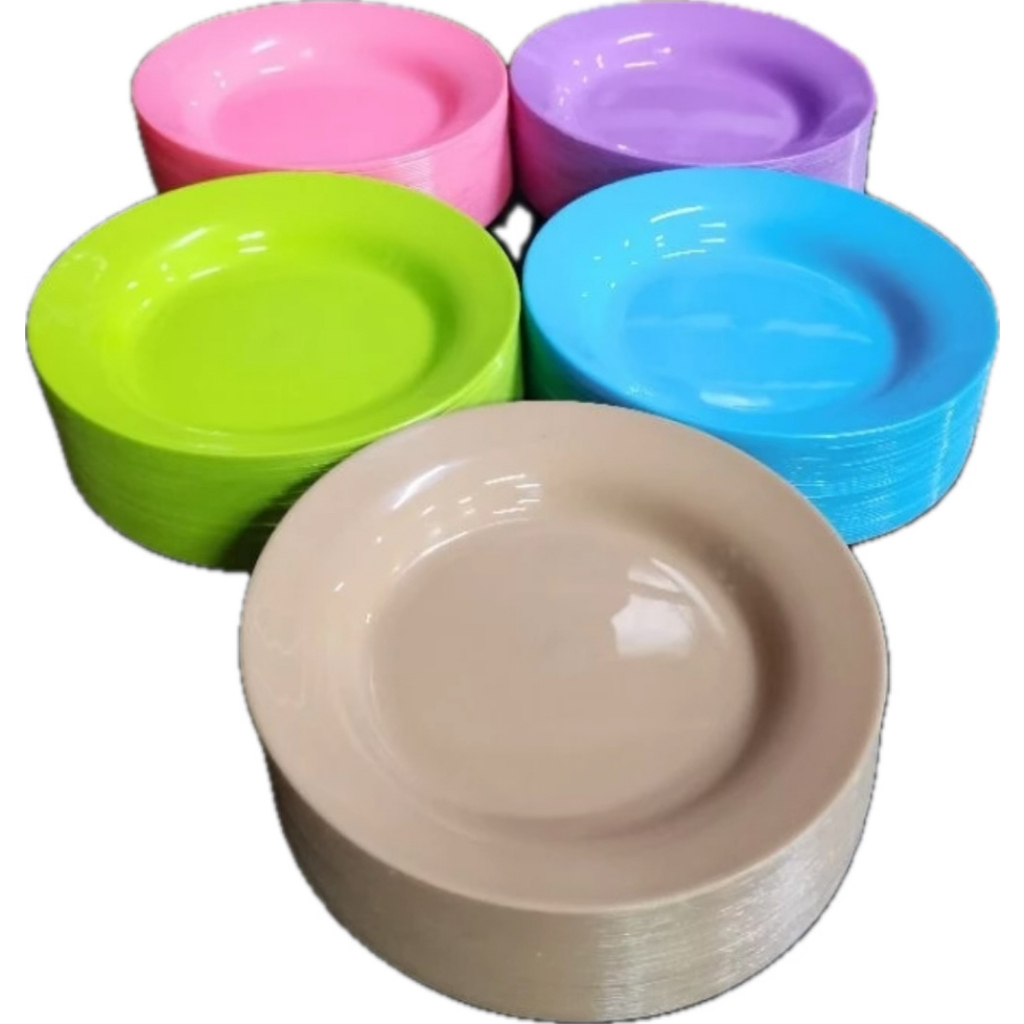 #2203 (MANIPIS) Plastic Round Plate (12PCS./Dozen) | Shopee Philippines