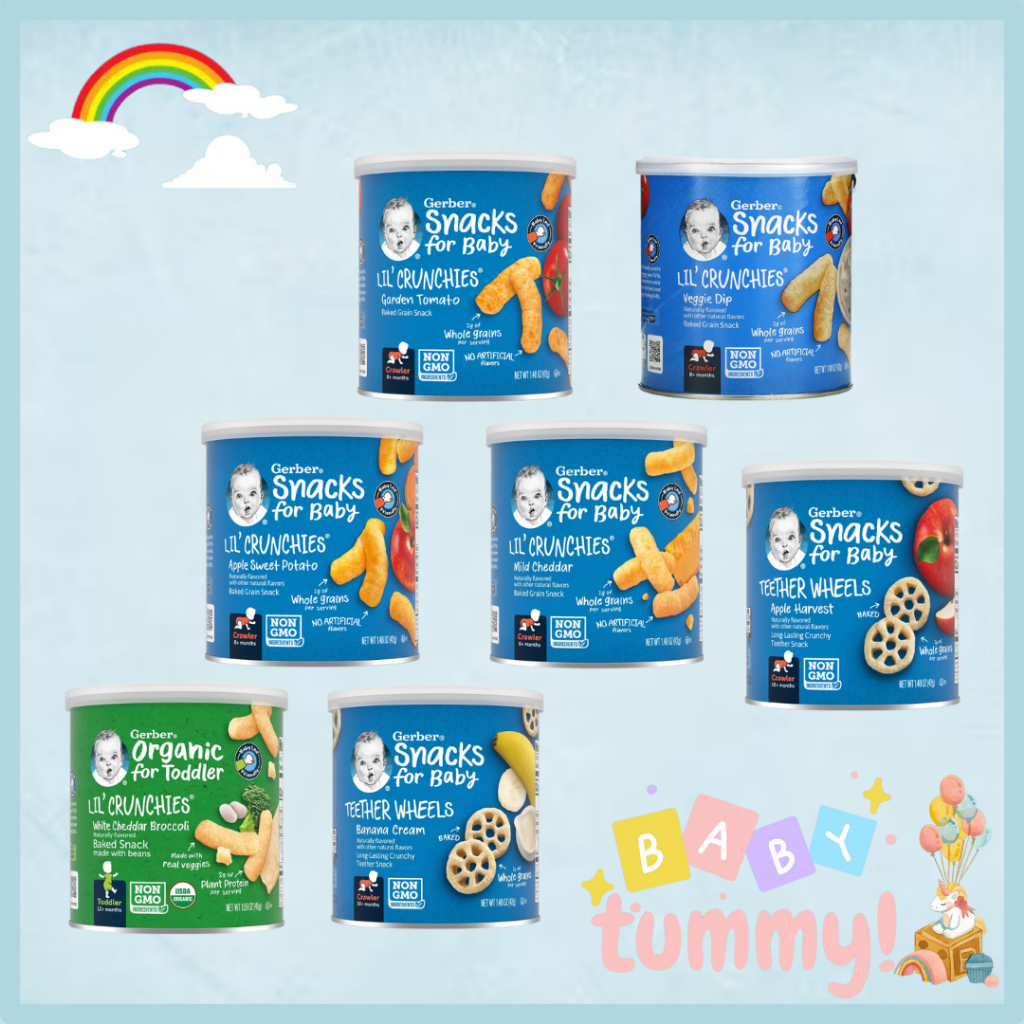 BabyTummy | Gerber, Snacks for Baby, Lil' Crunchies, Baked Grain Snack ...