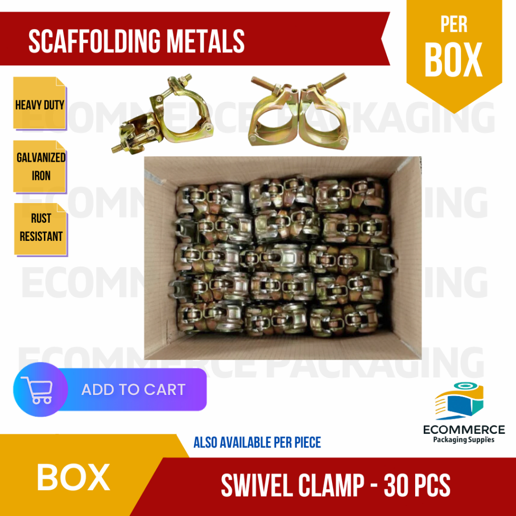 Scaffolding Clamp | Swivel Clamp 1 & 1/2" Heady Duty Clamps (60 Pieces ...