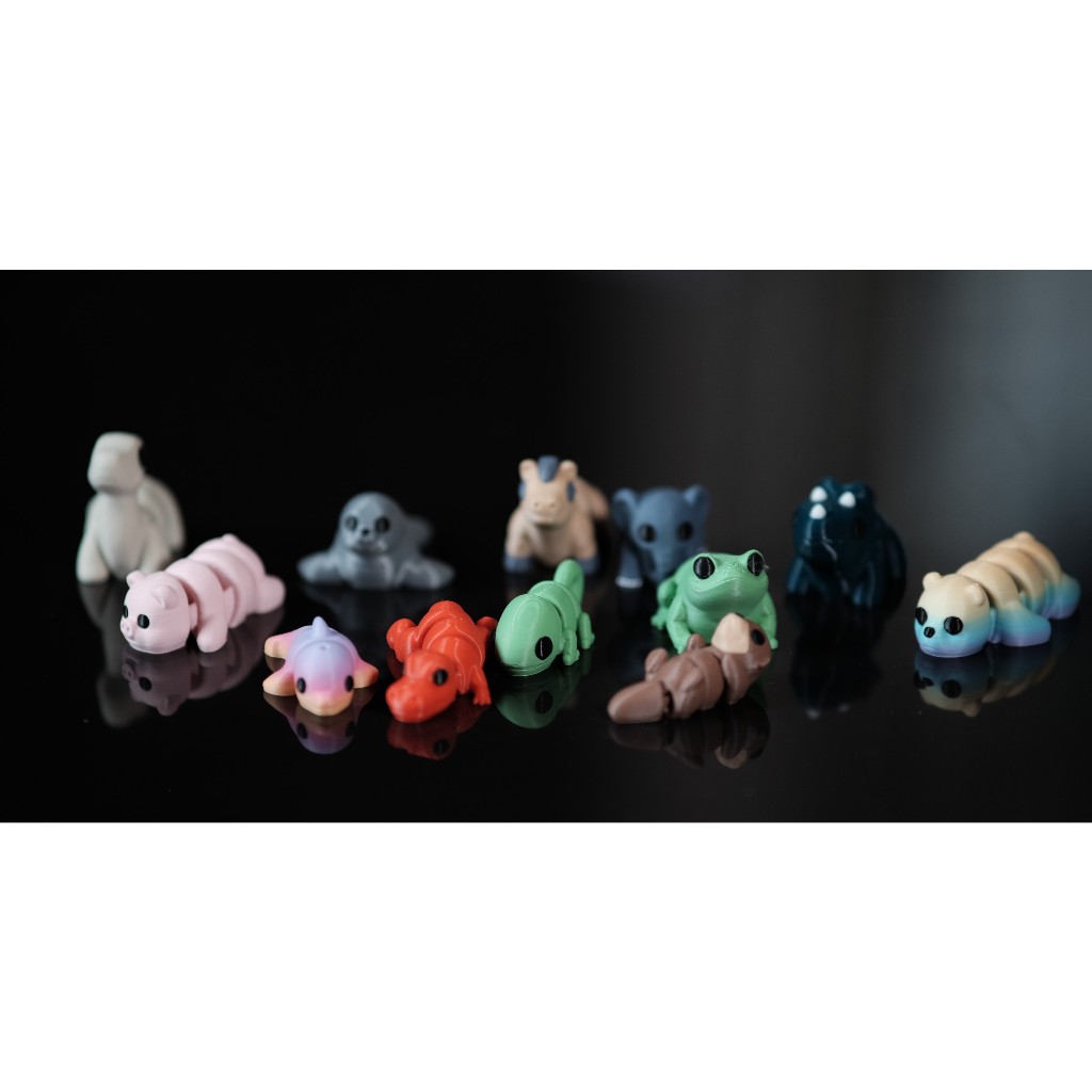 3d Printed Mini Articulated Cute Animal Desk Companion Movable Figures ...