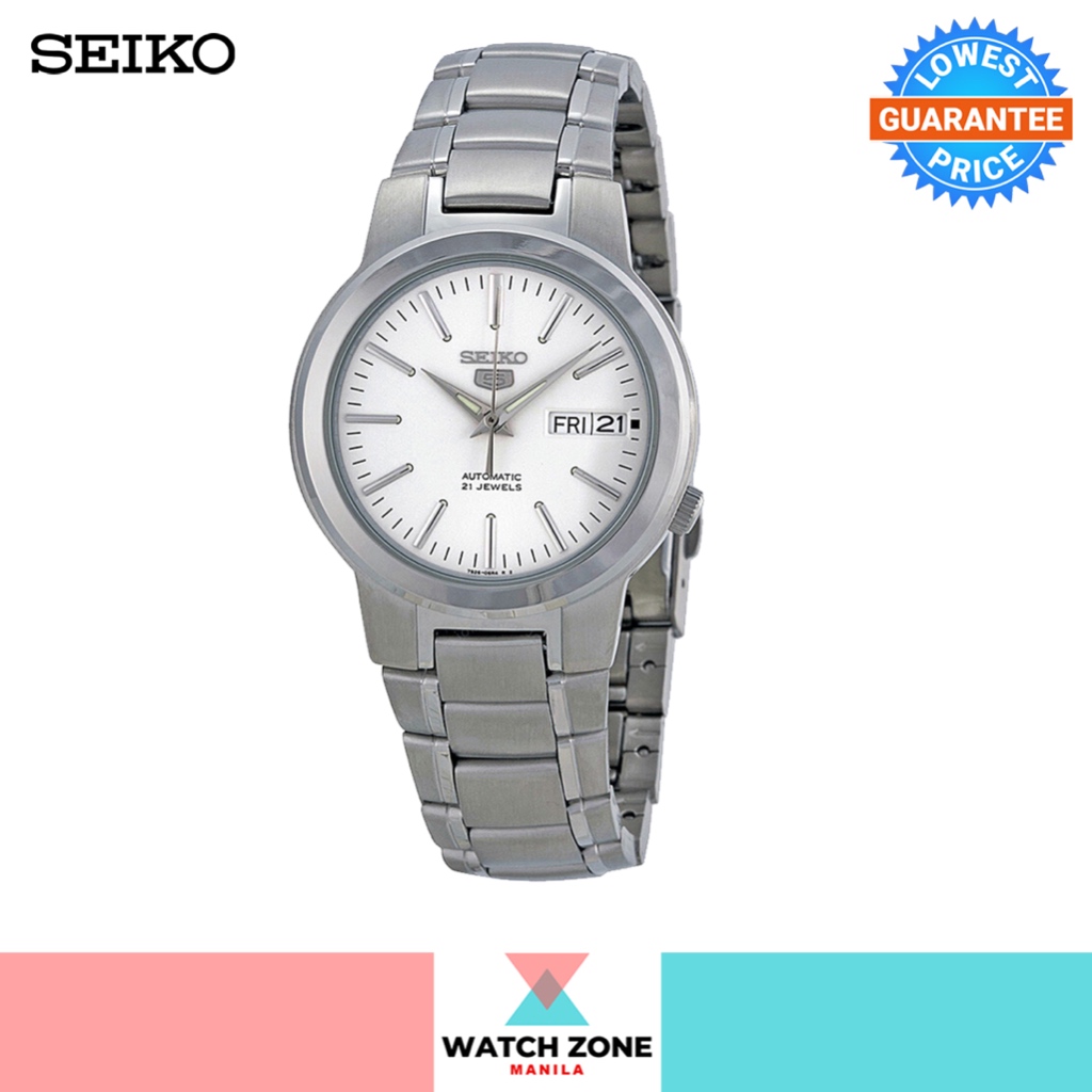 Seiko 5 SNKA01K1 White Dial Stainless Steel Strap Men's Automatic Watch ...
